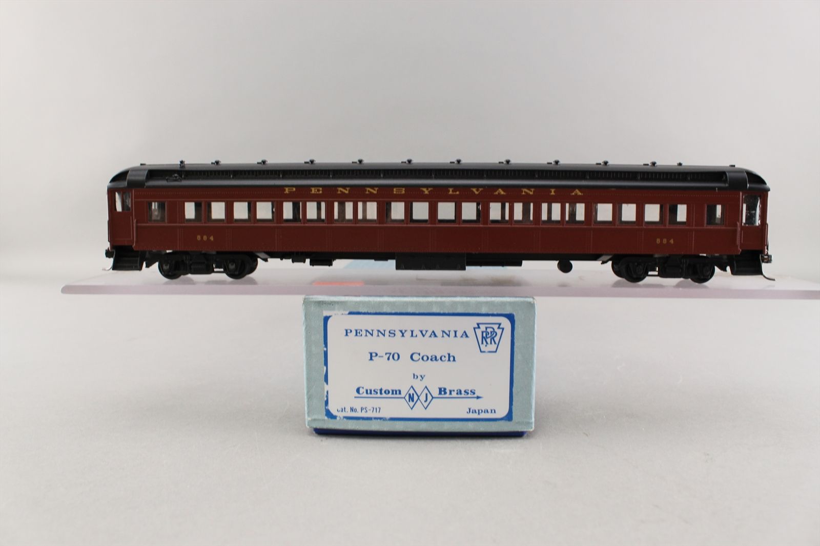 HO Brass Model - NJCB PS-717 PRR Pennsylvania P70 Coach #884 - Custom ...
