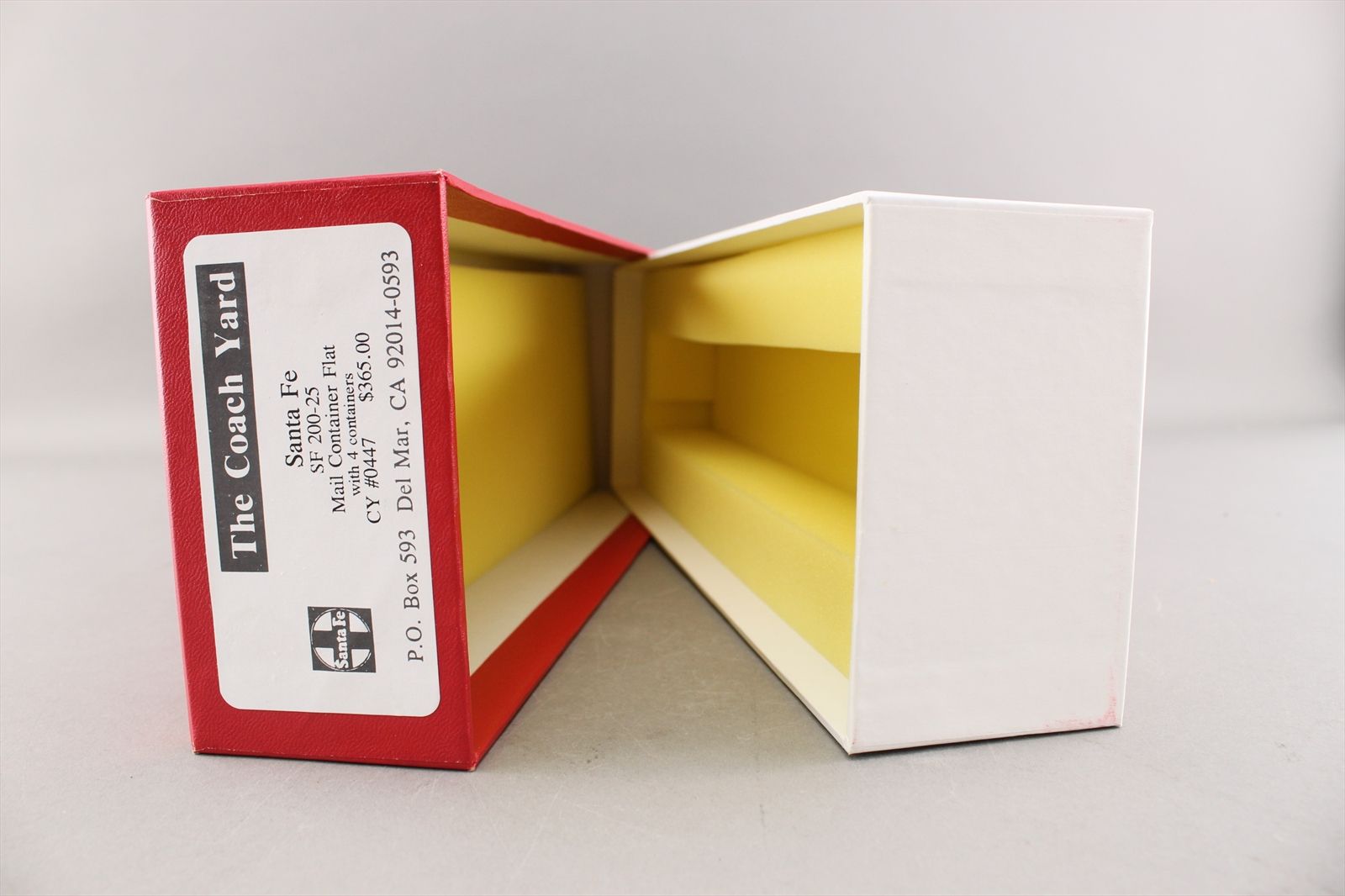 HO Brass Model - TCY 0447 AT&SF Santa Fe Mail Container Flat Car w/ 4 ...
