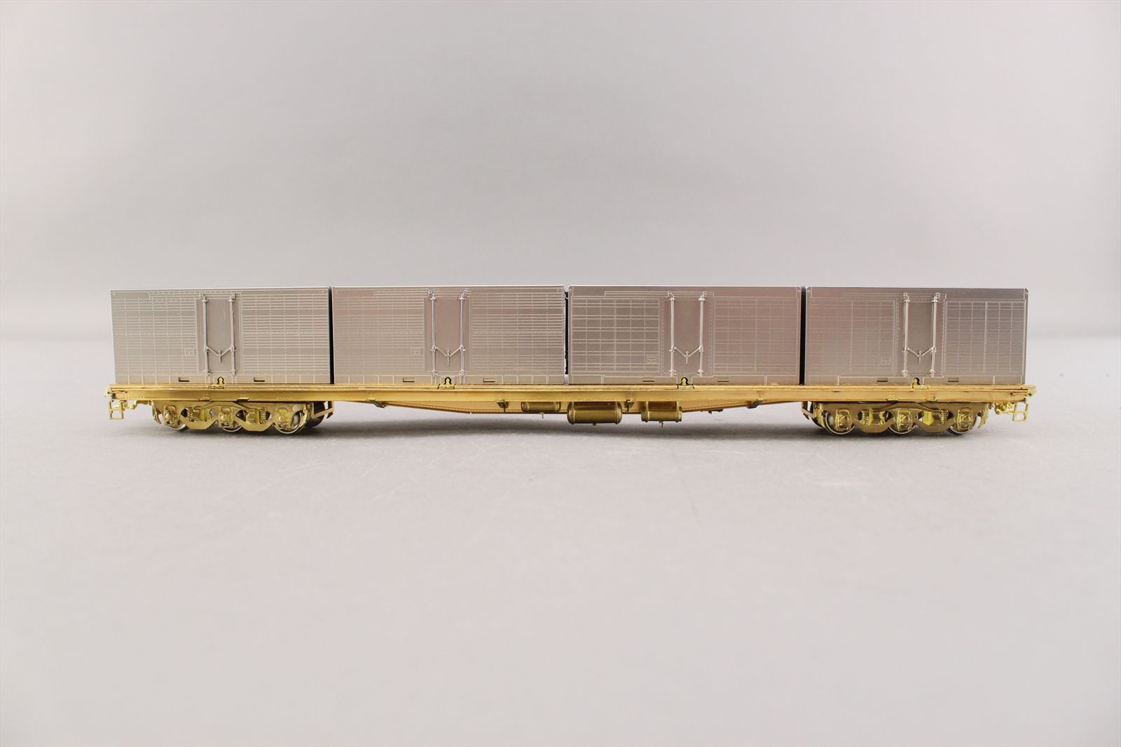 HO Brass Model - TCY 0447 AT&SF Santa Fe Mail Container Flat Car w/ 4 ...
