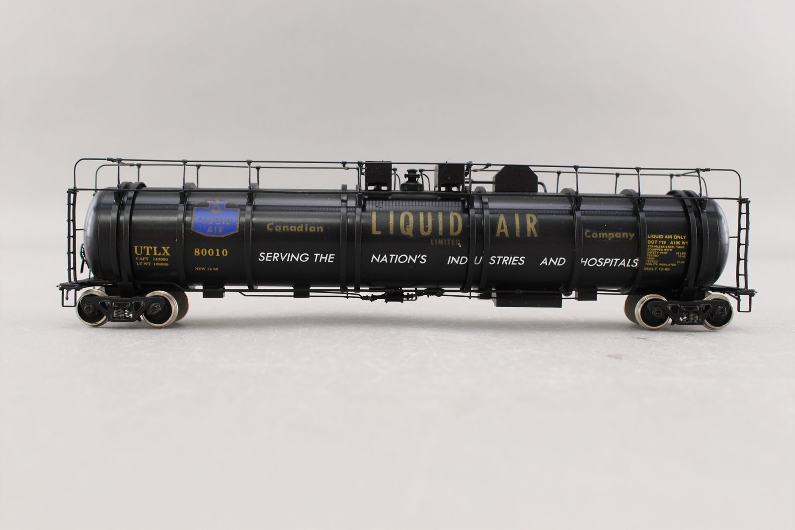 HO Brass Model - OMI 3029 UTLX Canadian Liquid Air Company 61' Liquid ...