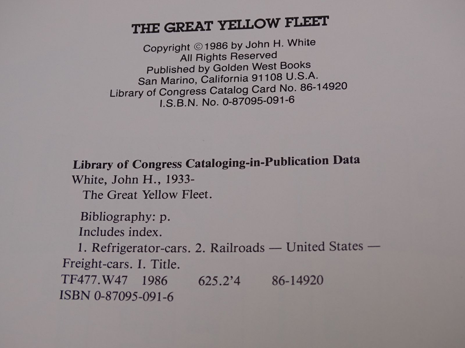 Railroad Book - The Great Yellow Fleet: A History of American Railroad ...