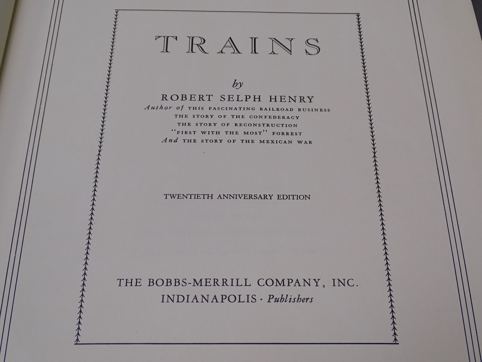 Railroad Book - Trains - Robert Selph Henry - 136 Pages - Twentieth ...