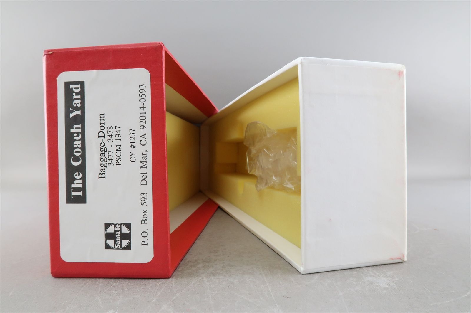 HO Brass Model - TCY 1237 AT&SF Santa Fe Baggage Dorm #3477 - 3478 - F ...