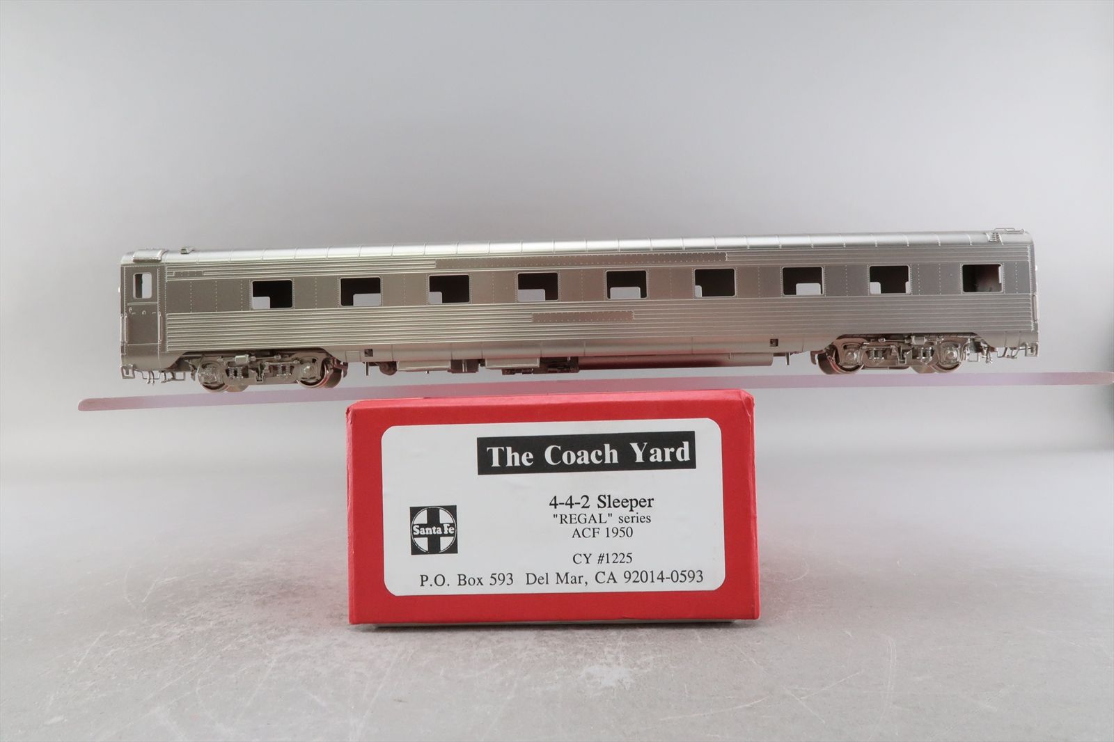 HO Brass Model - TCY 1225 AT&SF Santa Fe 4-4-2 Sleeper ACF 1950 Regal ...