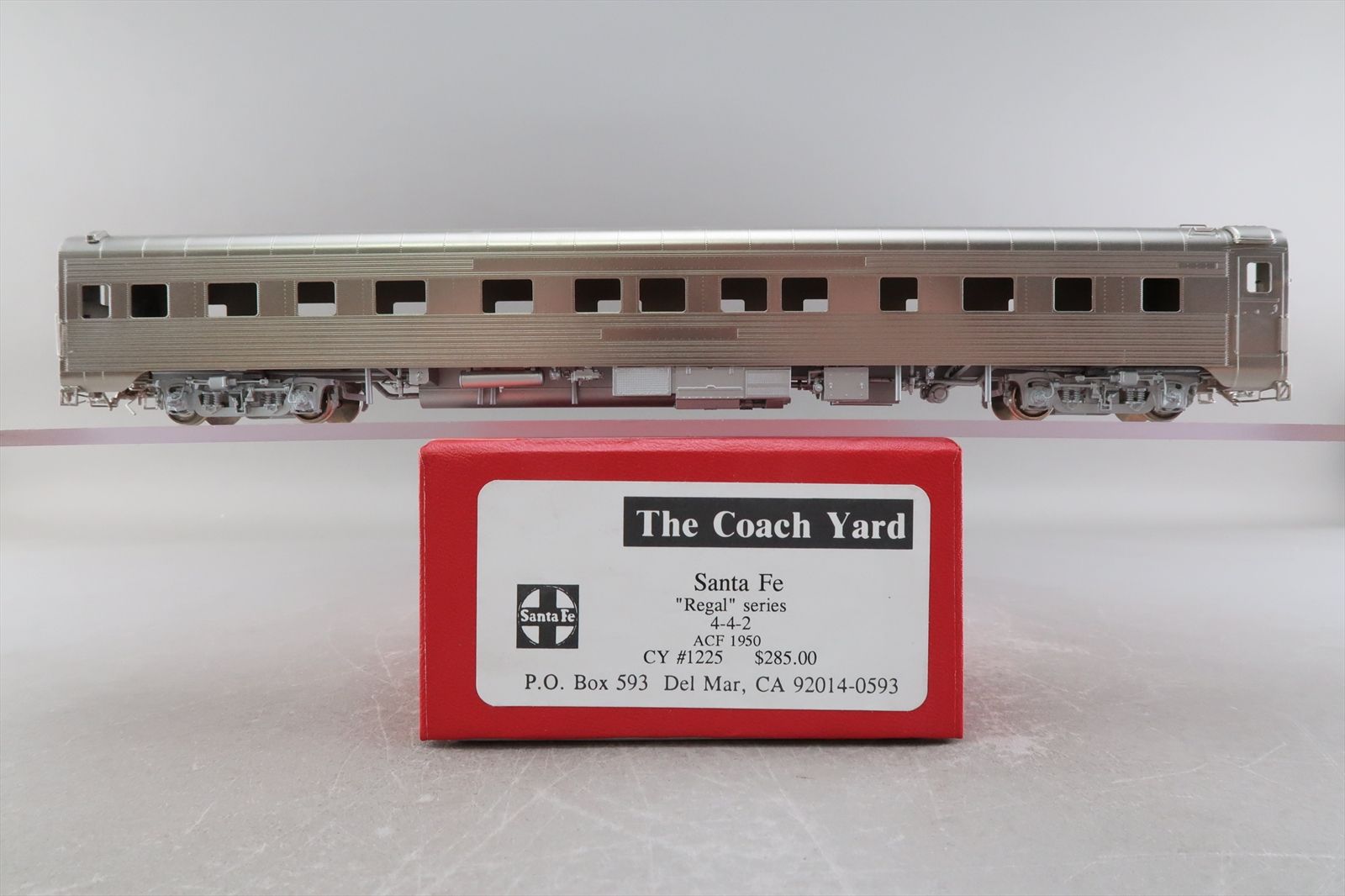 HO Brass Model - TCY 1225 AT&SF Santa Fe 4-4-2 Sleeper ACF 1950 Regal ...