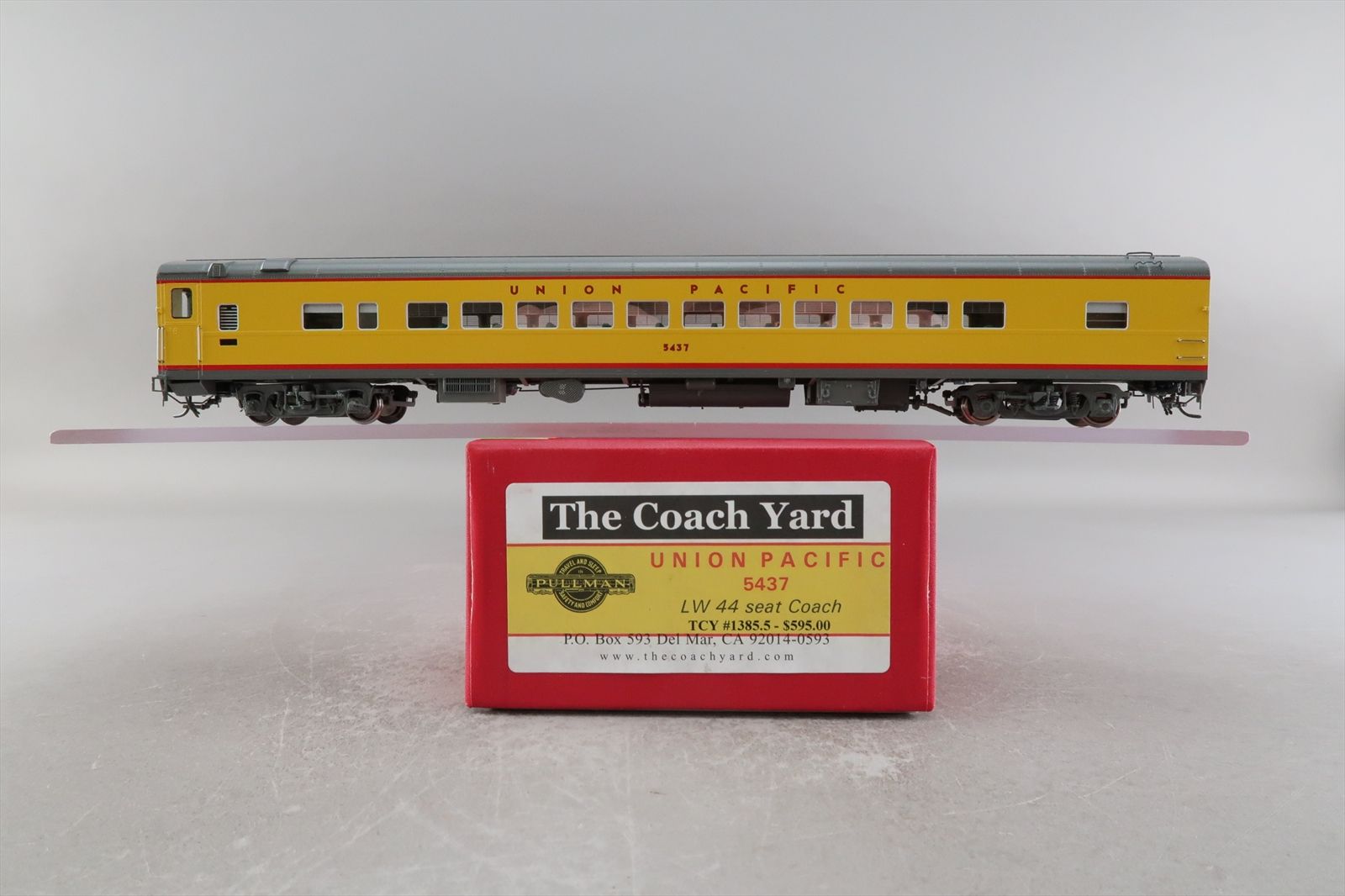 HO Brass Model - TCY 1385.5 UP Union Pacific LW 44 Seat Coach #5437 - F ...