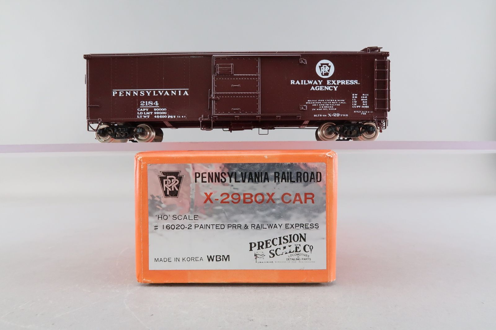 HO Brass Model - PSC 16020-2 PRR Pennsylvania X-29 Boxcar Box Car #2184 ...