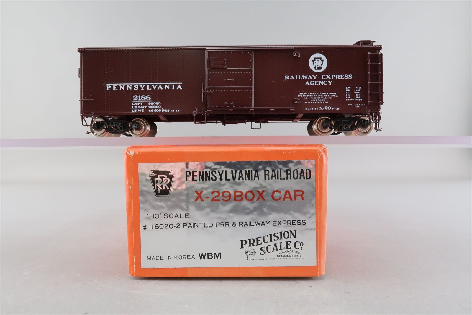 HO Brass Model - PSC 16020-2 PRR Pennsylvania X-29 Boxcar Box Car #2188 ...