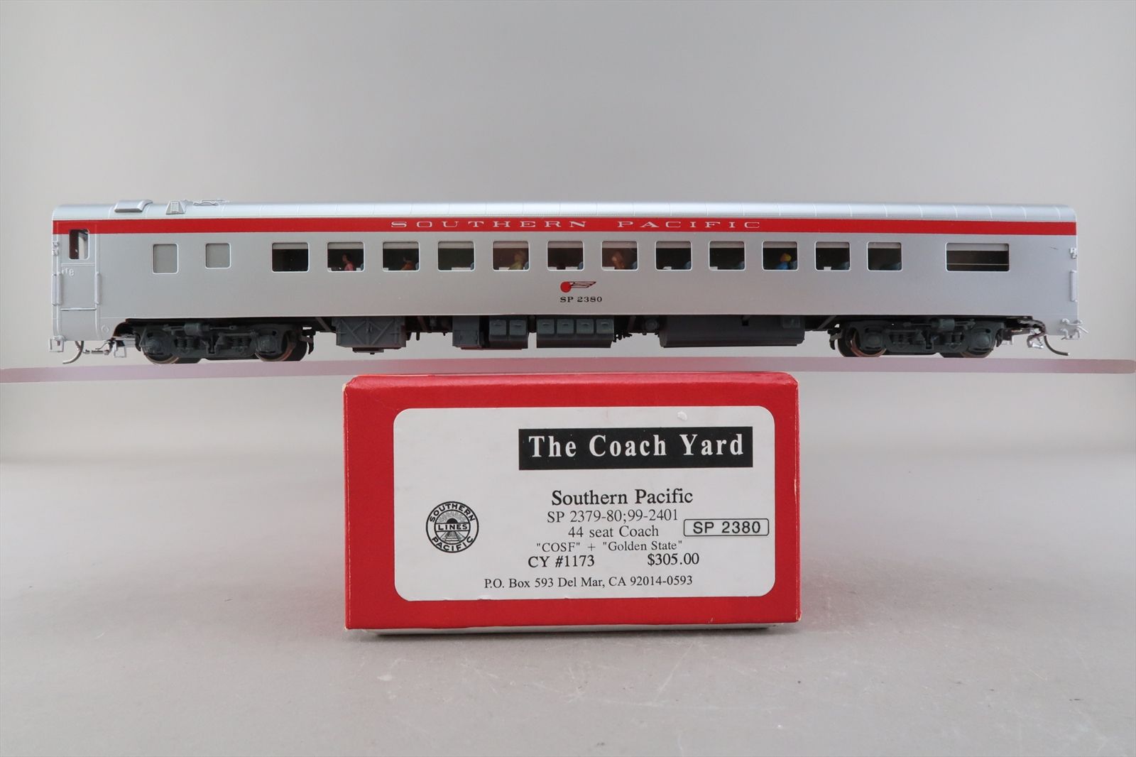 HO Brass Model - TCY 1173 SP Southern Pacific 44 Seat Coach #2380 - Pro ...