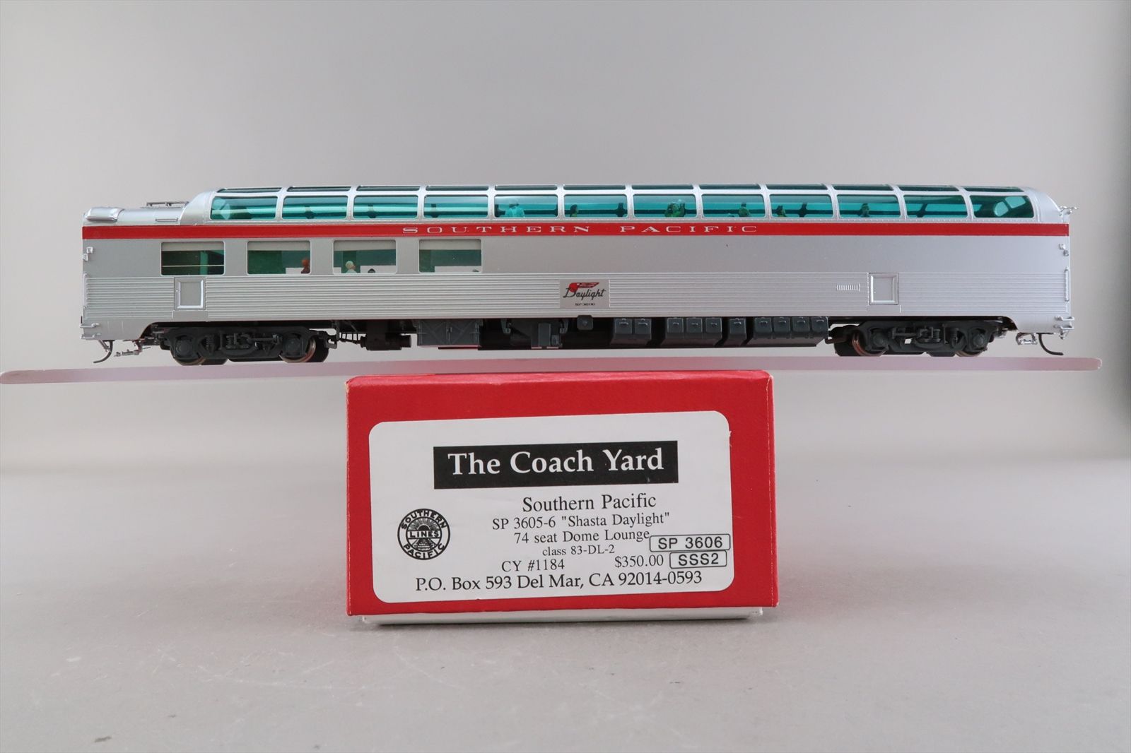 HO Brass Model - TCY 1184 SP Southern Pacific 74 Seat Full Dome Lounge ...