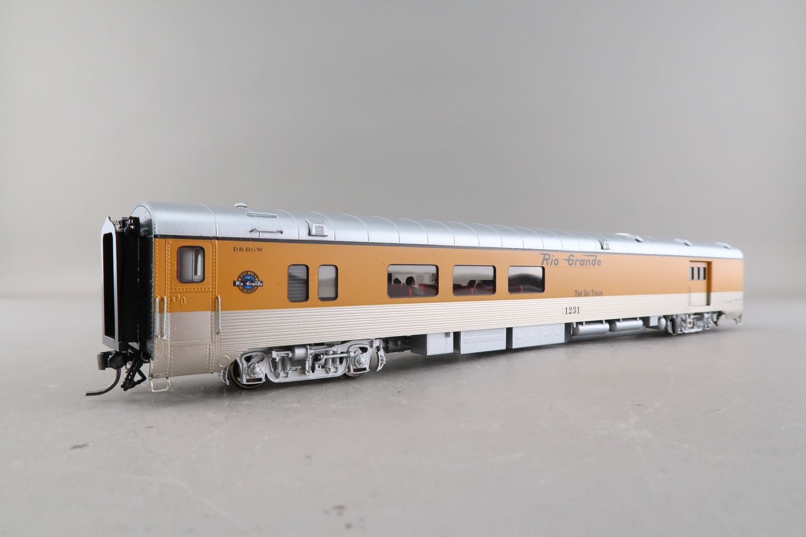 HO Brass Model - PCC Palace D&RGW Rio Grande Baggage Dorm Chair Car The Ski Train #1231 - Pro ...