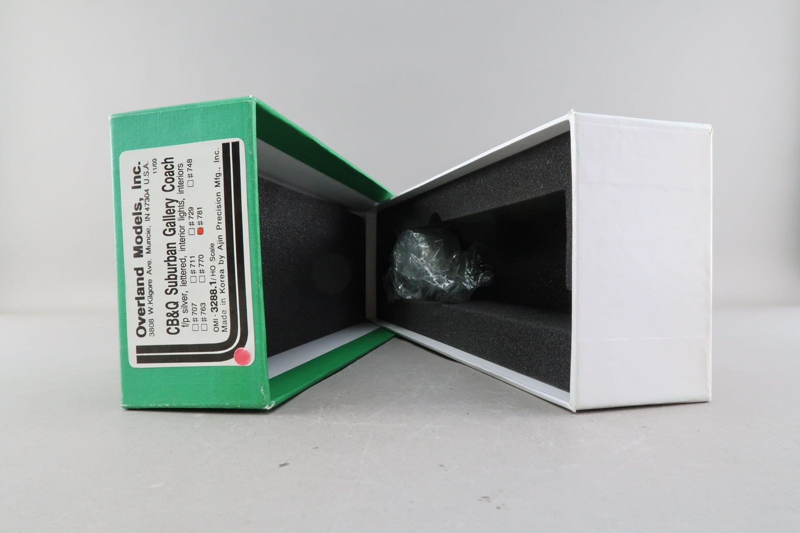 HO Brass Model - OMI 3288.1 CB&Q Burlington Suburban Gallery Coach #781 ...