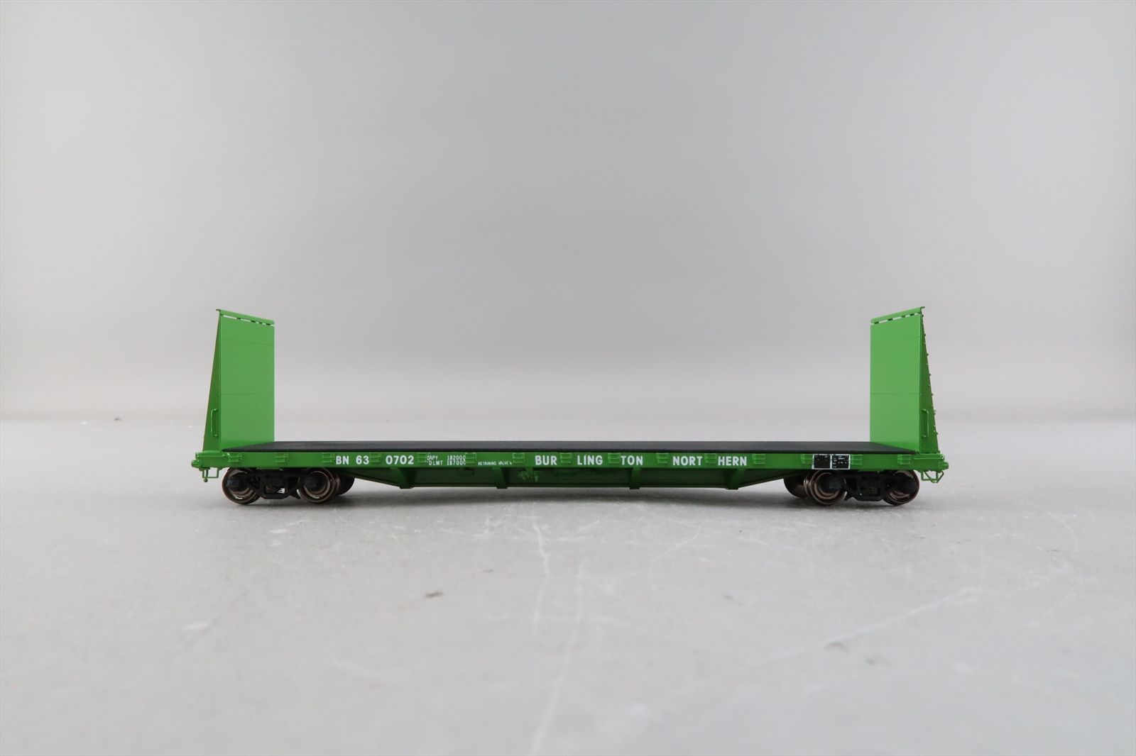 HO Brass Model - W&R BN Burlington Northern Bulkhead 52' Flat Car ...