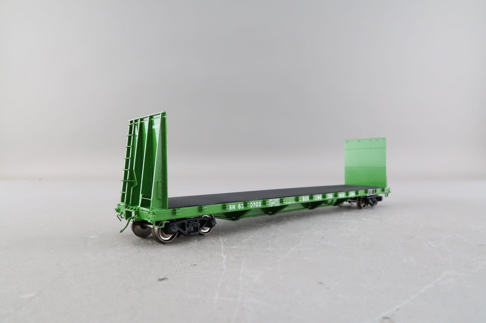 HO Brass Model - W&R BN Burlington Northern Bulkhead 52' Flat Car ...