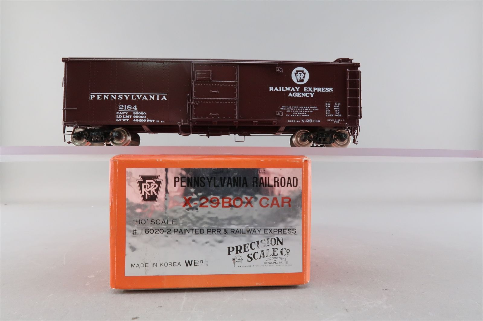 HO Brass Model - PSC 16020-2 PRR Pennsylvania X-29 Boxcar Box Car #2184 ...
