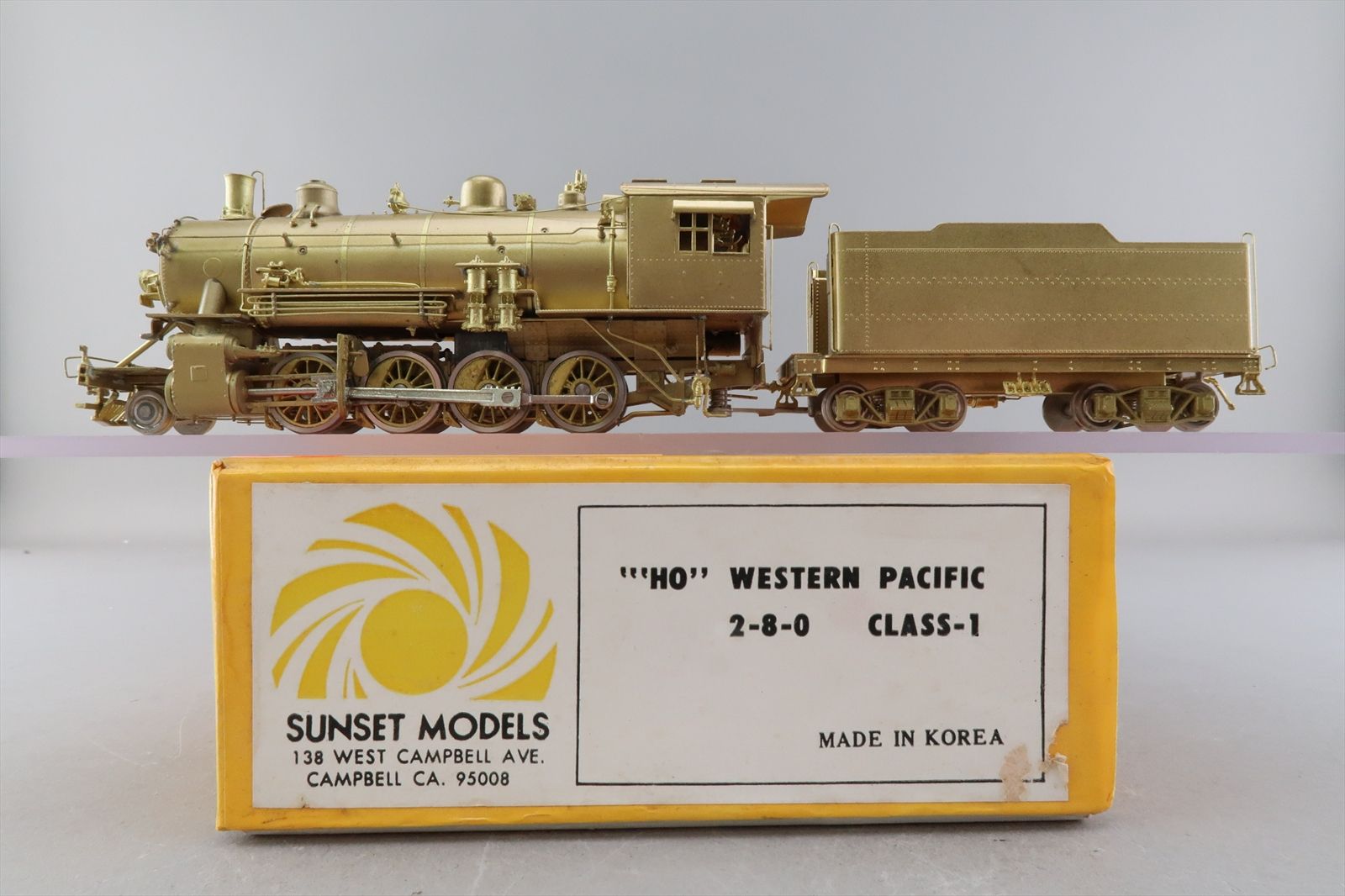 HO Brass Model - Sunset WP Western Pacific 2-8-0 Class 1 - Unpainted ...
