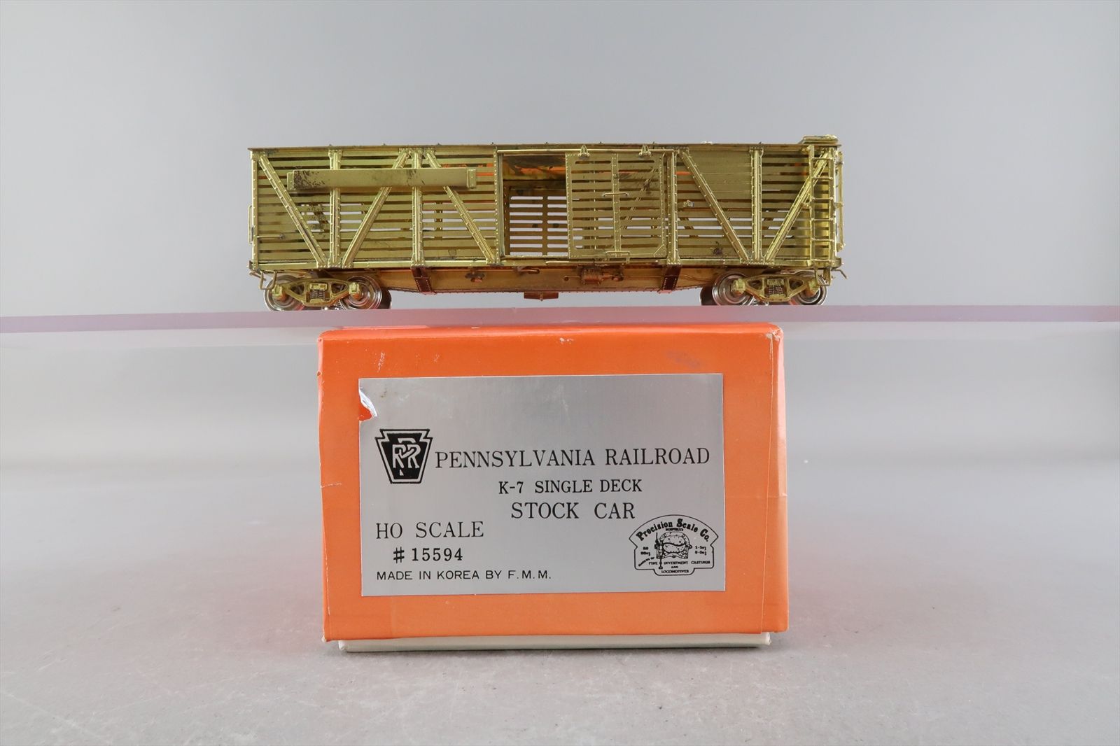 HO Brass Model - PSC 15594 PRR Pennsylvania K-7 Single Deck Stock Car ...