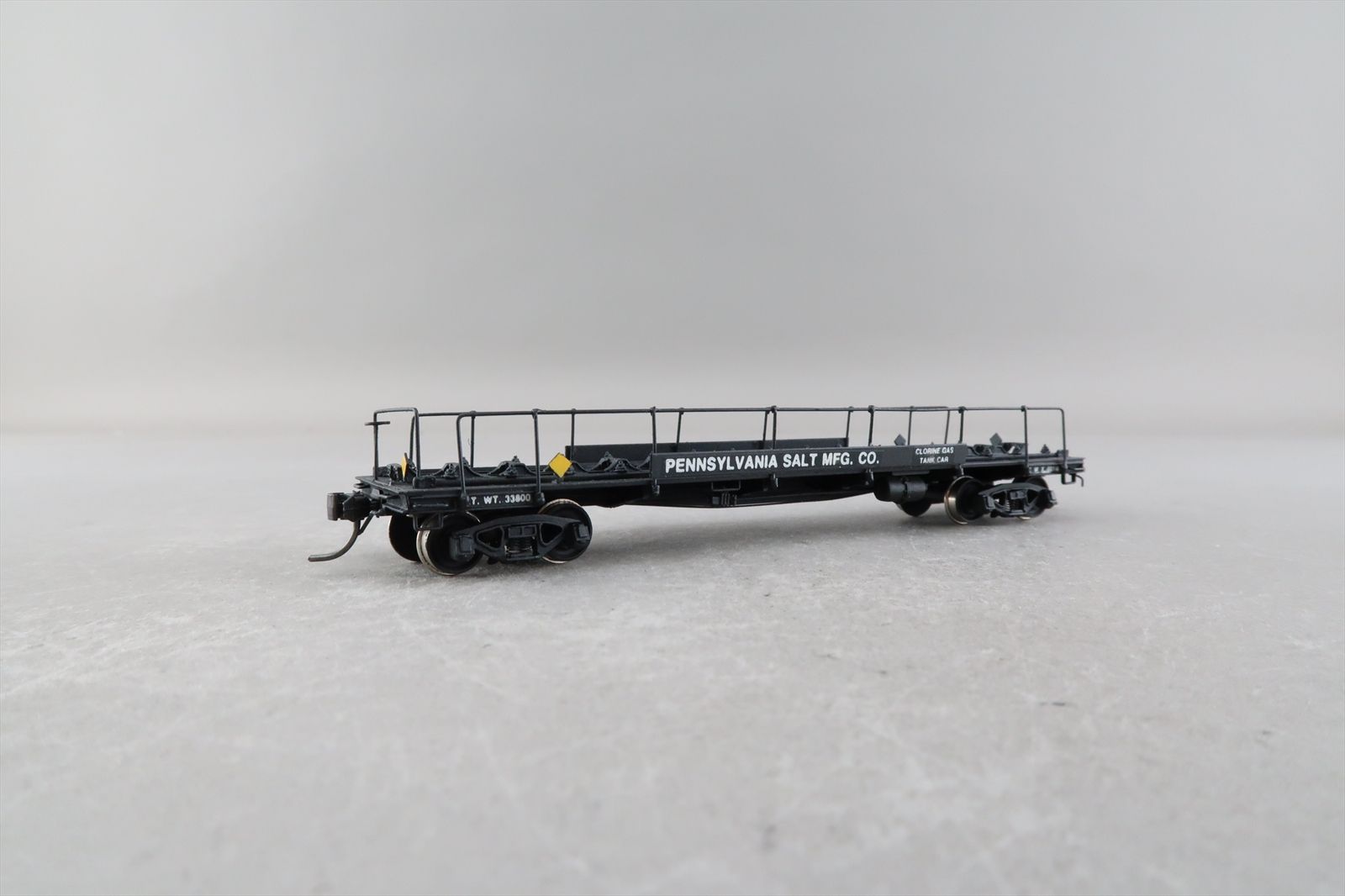 HO Brass Model - MTS PRR / PSMX Pennsylvania Salt Mfg. Co. ACF Chlorine Tank Flatcar w/ Tanks ...