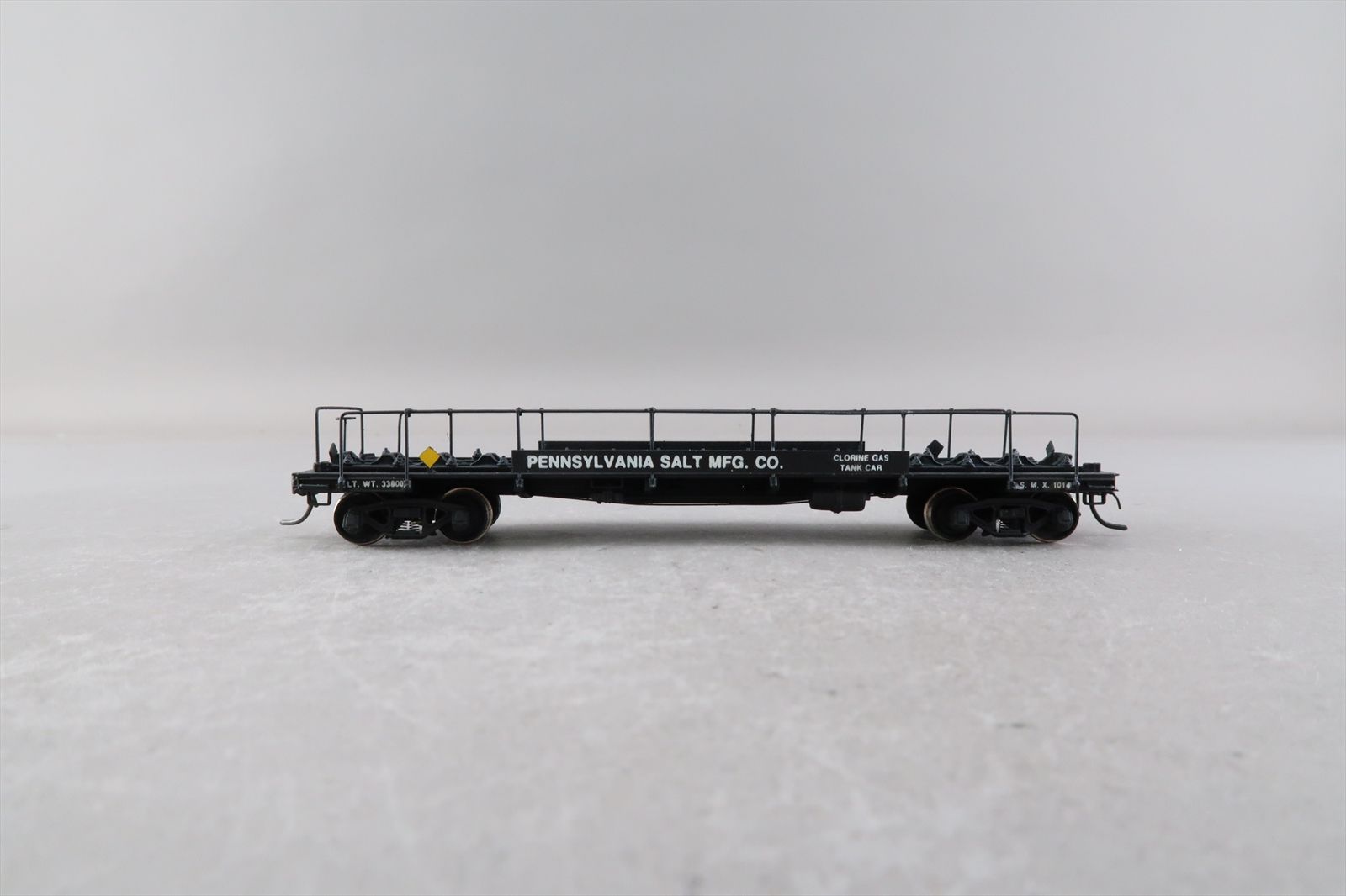 HO Brass Model - MTS PRR / PSMX Pennsylvania Salt Mfg. Co. ACF Chlorine Tank Flatcar w/ Tanks ...