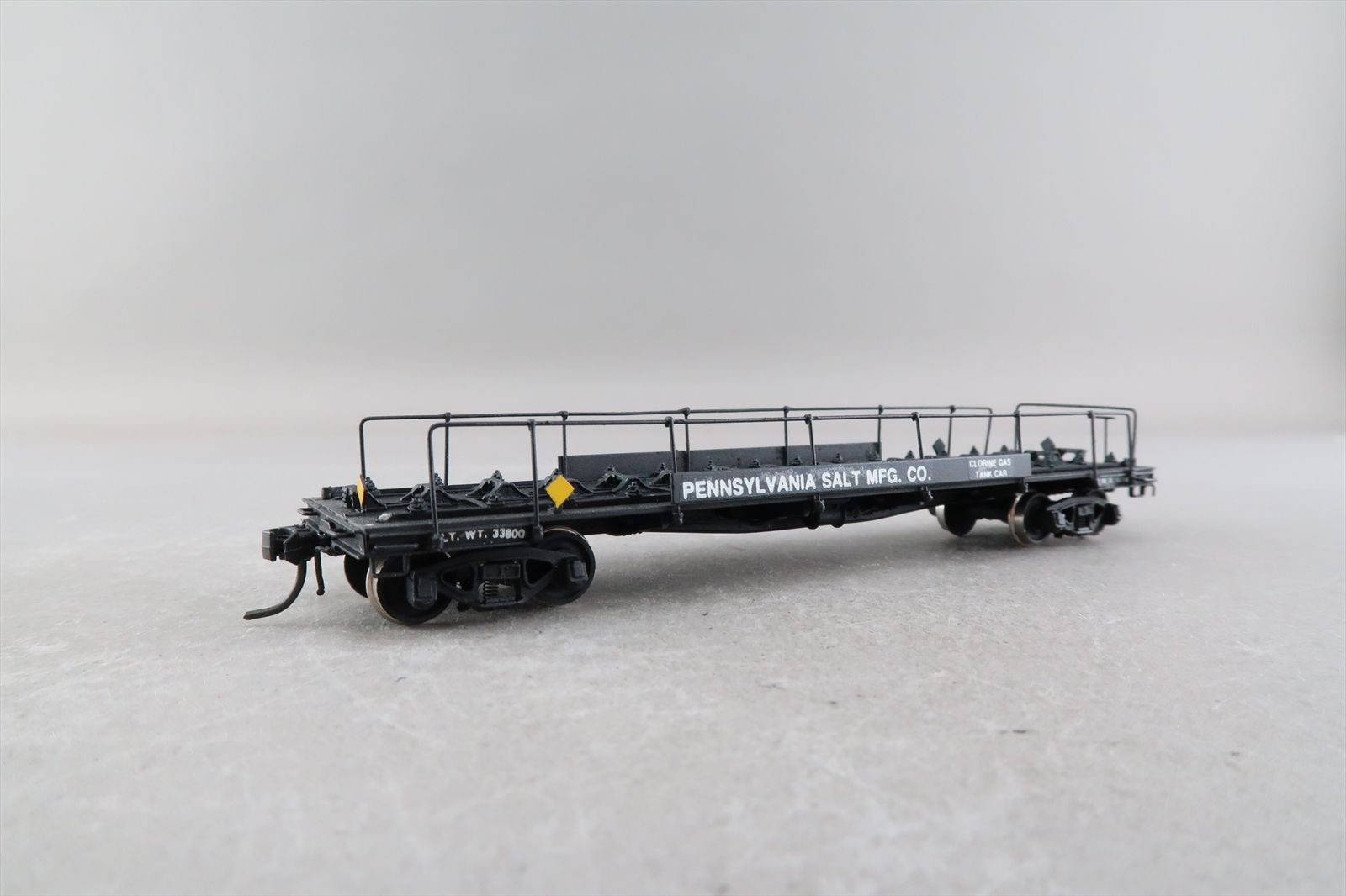 HO Brass Model - MTS PRR / PSMX Pennsylvania Salt Mfg. Co. ACF Chlorine Tank Flatcar w/ Tanks ...
