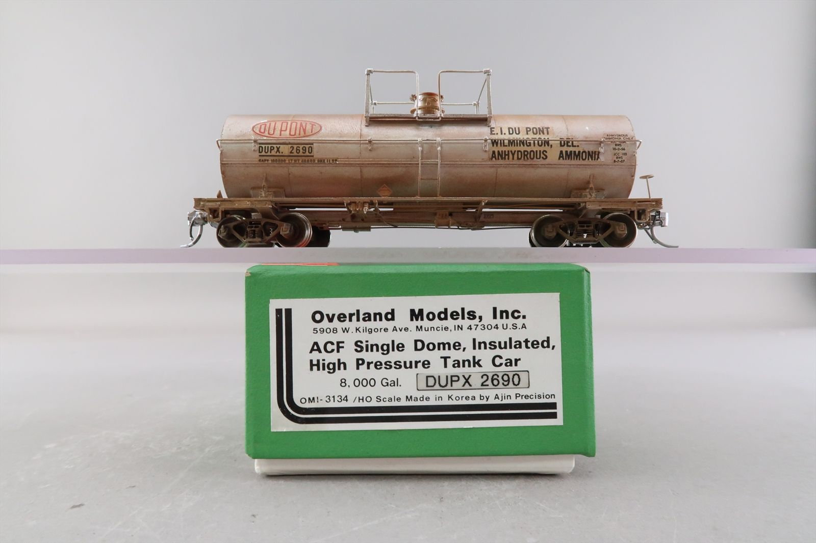 HO Brass Model - OMI 3134 DUPX Dupont ACF Single Dome Tank Car #2690 ...