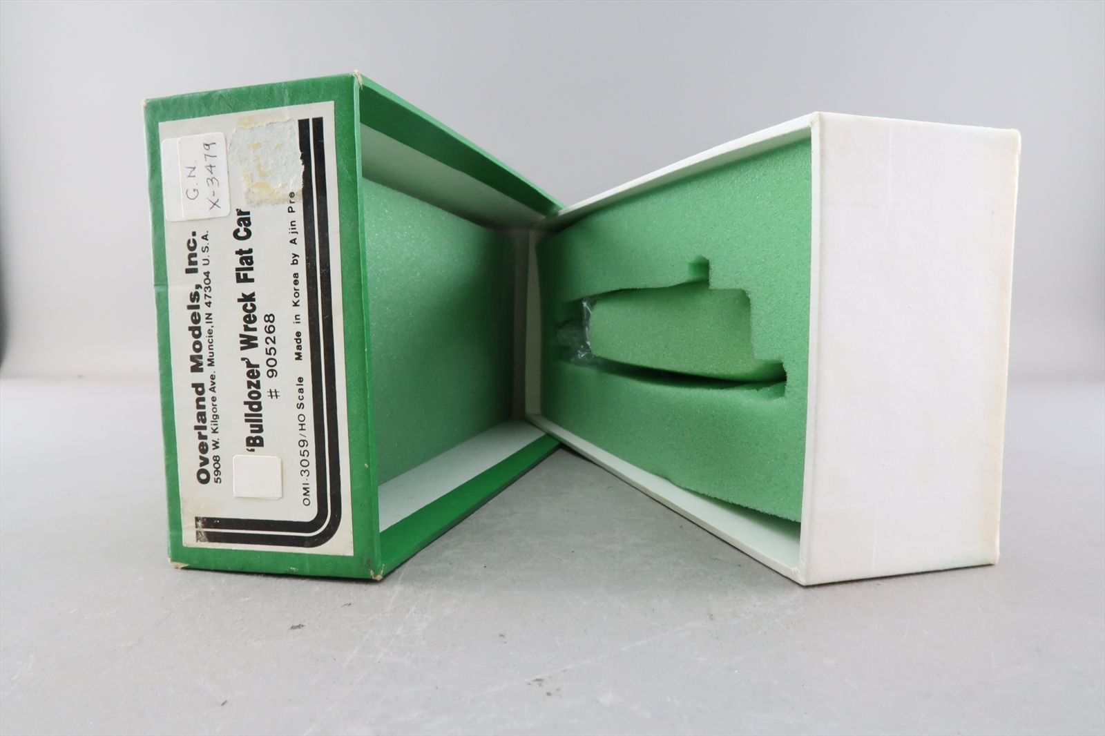 HO Brass Model - OMI 3059 GN Great Northern Bulldozer Wreck Flat Car ...