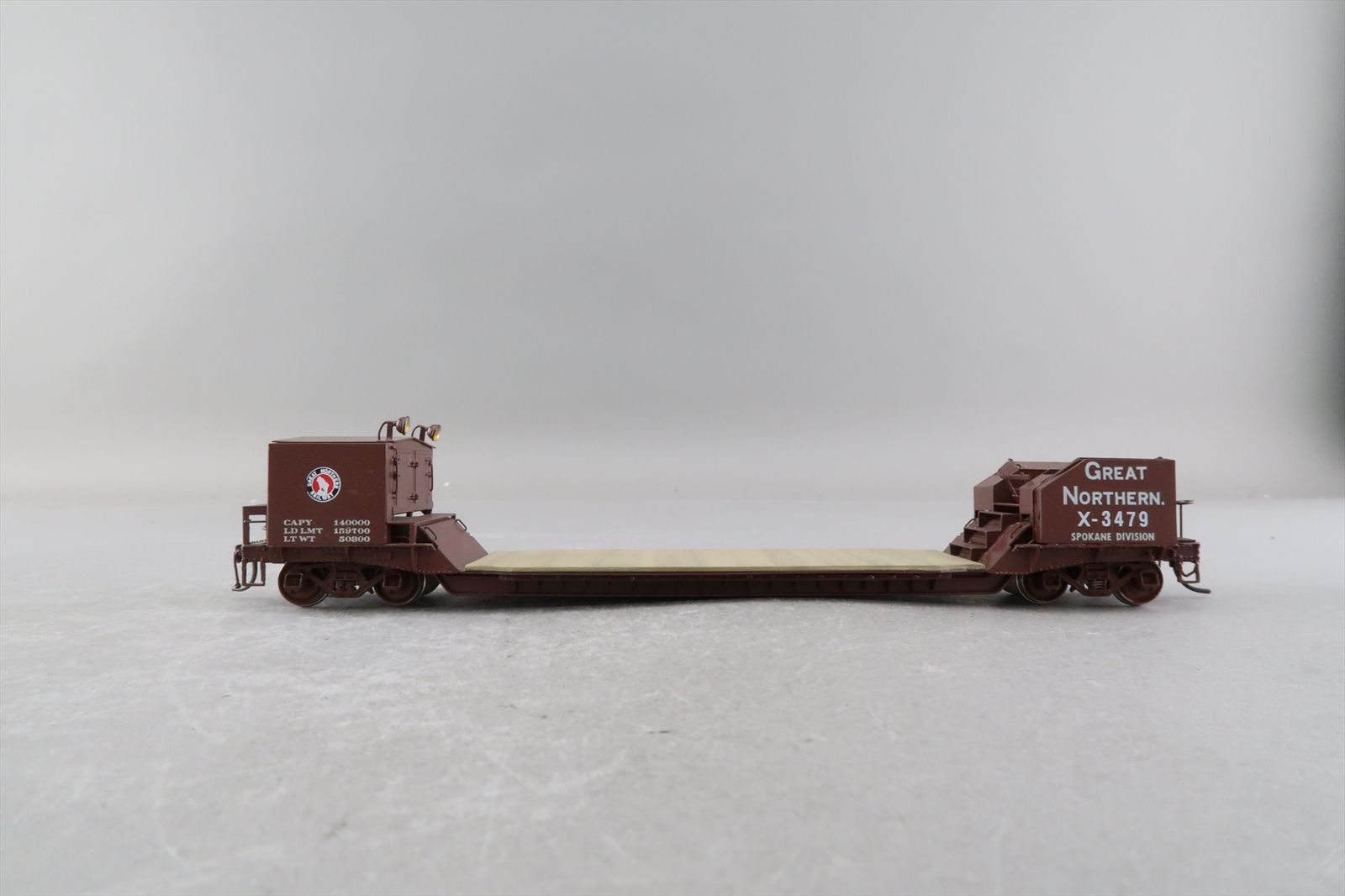 HO Brass Model - OMI 3059 GN Great Northern Bulldozer Wreck Flat Car ...
