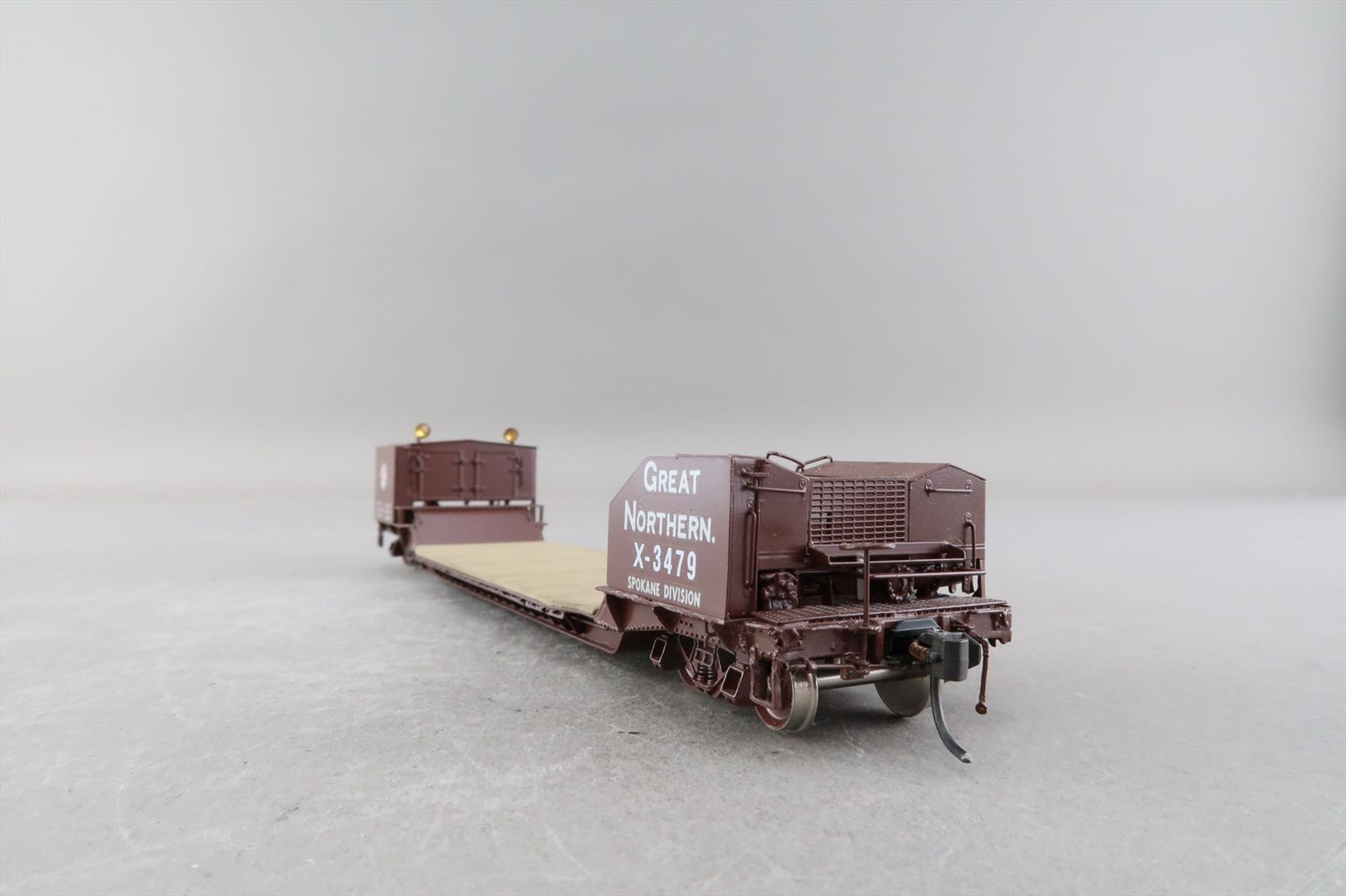 HO Brass Model - OMI 3059 GN Great Northern Bulldozer Wreck Flat Car ...