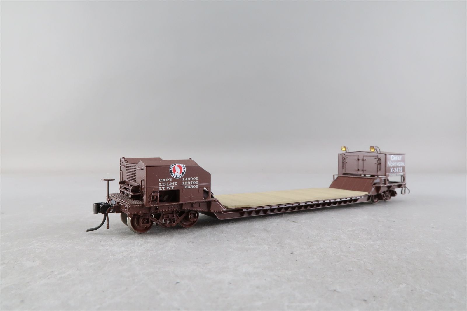 HO Brass Model - OMI 3059 GN Great Northern Bulldozer Wreck Flat Car ...