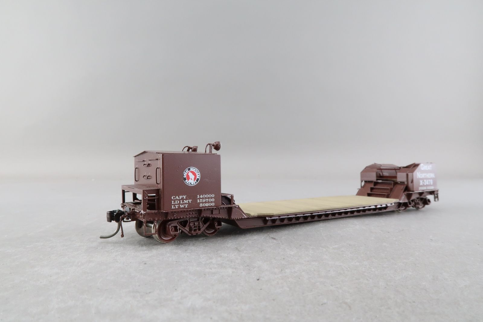 HO Brass Model - OMI 3059 GN Great Northern Bulldozer Wreck Flat Car ...