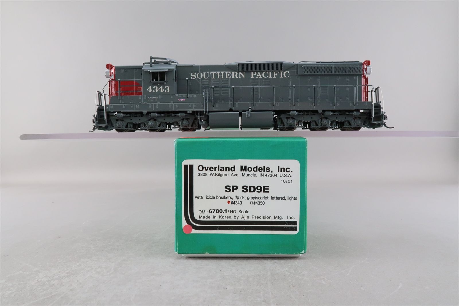 HO Brass Model - OMI 6780.1 SP Southern Pacific SD9E Tall Icicle Breakers #4343 - F/P - 2001 Run ...