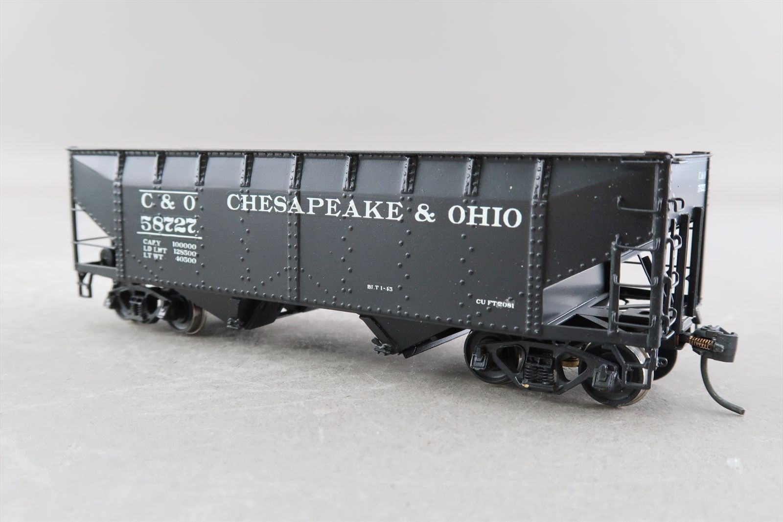 HO Brass Model - OMI 3051 C&O Chesapeake & Ohio 2 Bay Hopper Flat End ...