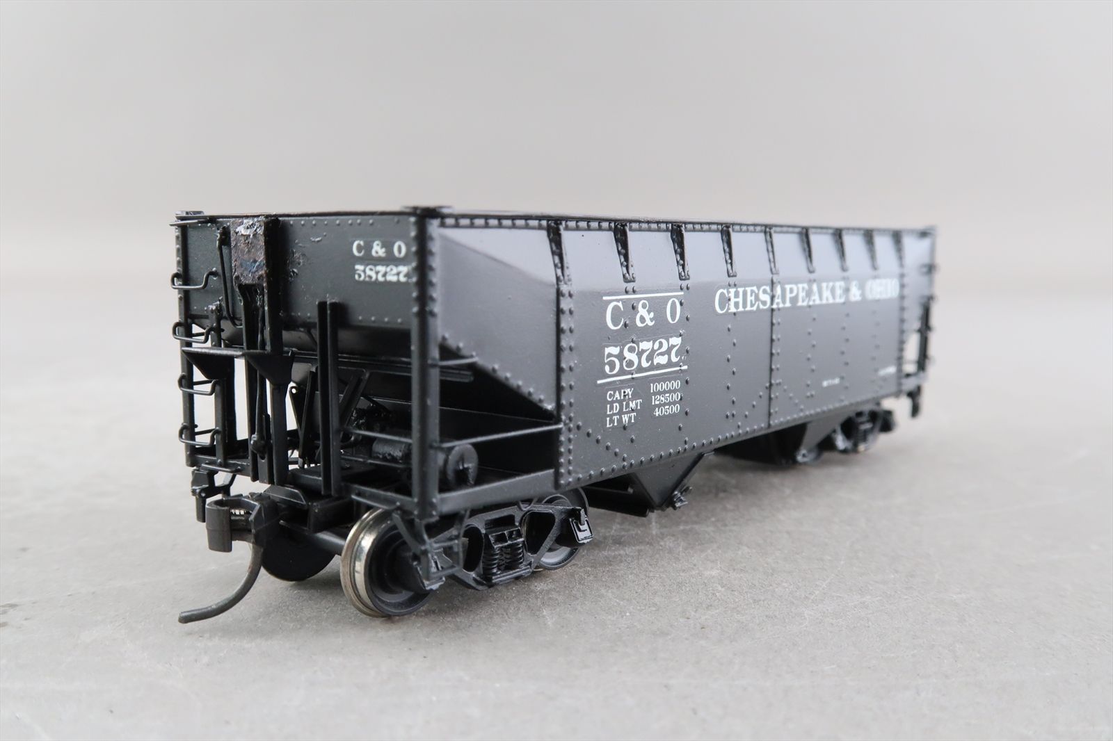 HO Brass Model - OMI 3051 C&O Chesapeake & Ohio 2 Bay Hopper Flat End ...