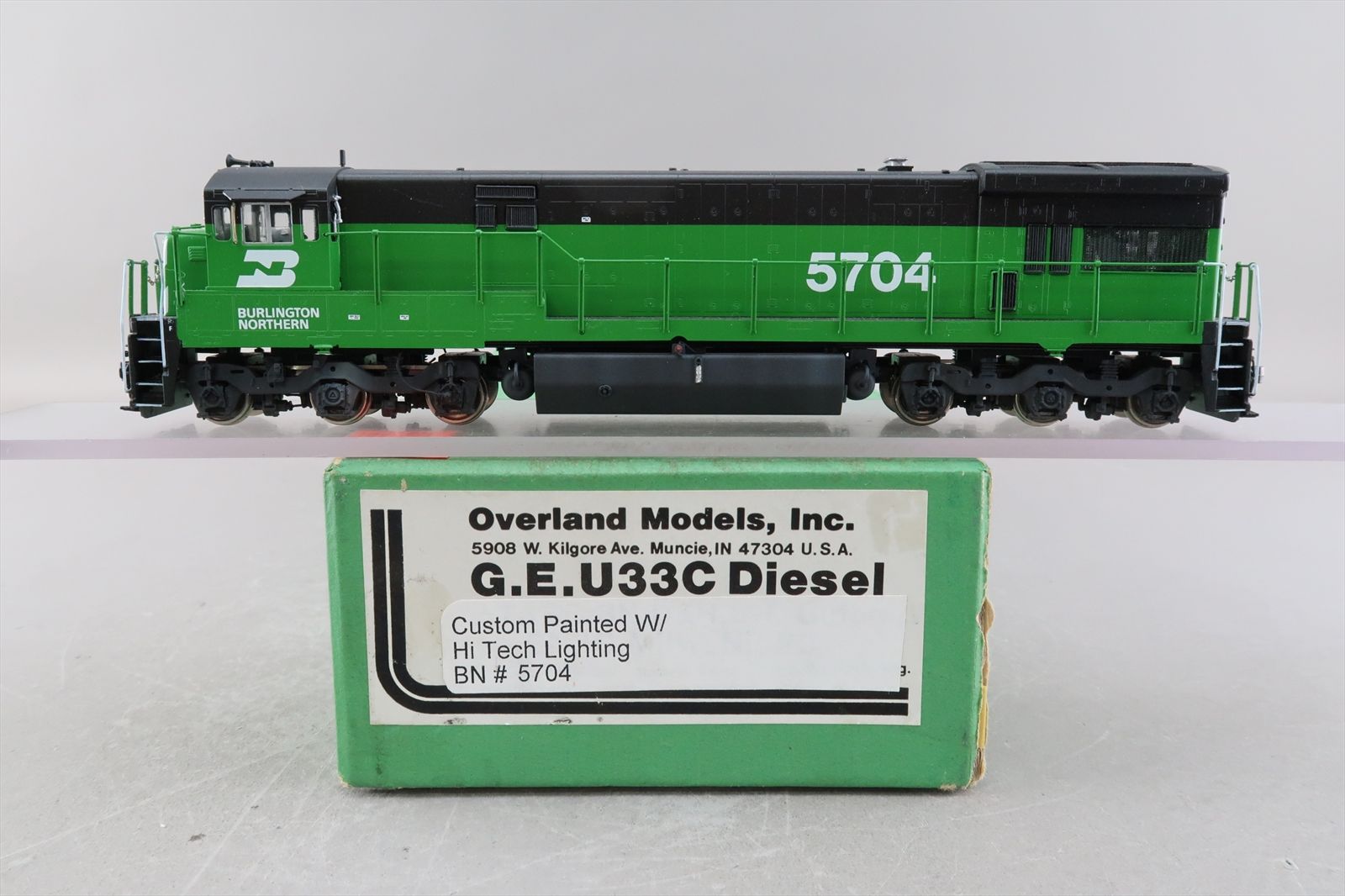 HO Brass Model - OMI 1963 BN Burlington Northern U33C #5704 - Custom - 1987 Run - Ajin