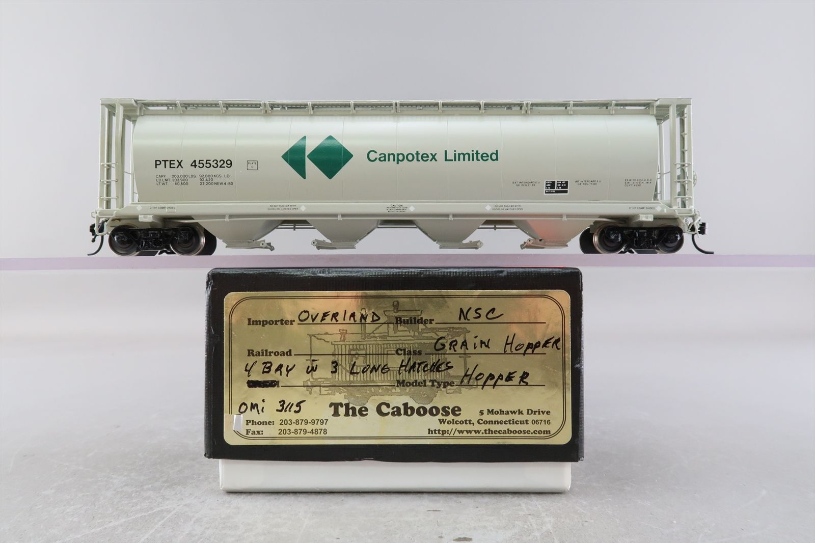 HO Brass Model - OMI 3115 CN PTEX Canpotex Limited Cylindrical Covered ...