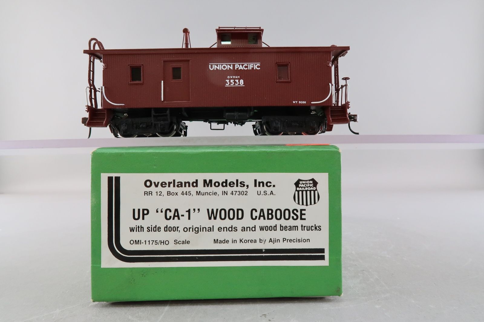 HO Brass Model - OMI 1175 UP Union Pacific CA-1 Wood Caboose w/ Side Door #3538 - Custom - 1983 ...