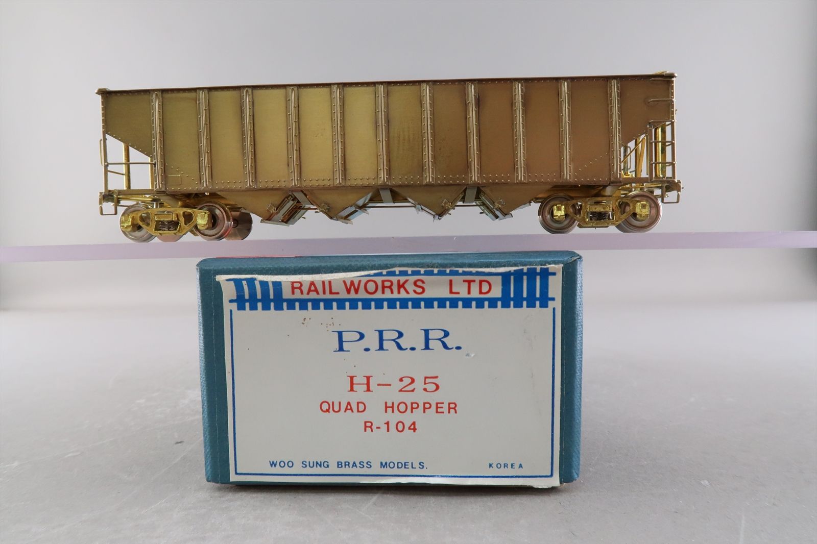 HO Brass Model - Railworks R-104 PRR Pennsylvania H-25 Quad Hopper ...
