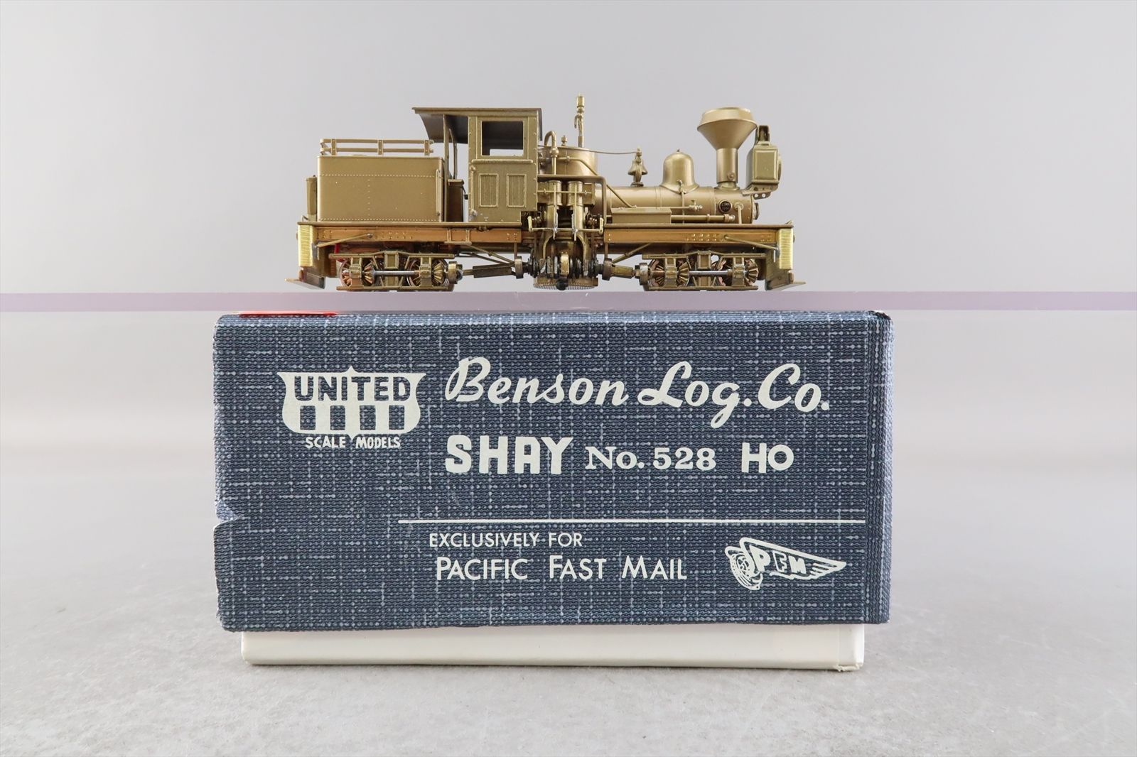 HOn3 Brass Model - PFM Benson Log 25 Ton T-Boiler 2 Truck Shay #528 - Unpainted - 1982 Run - United
