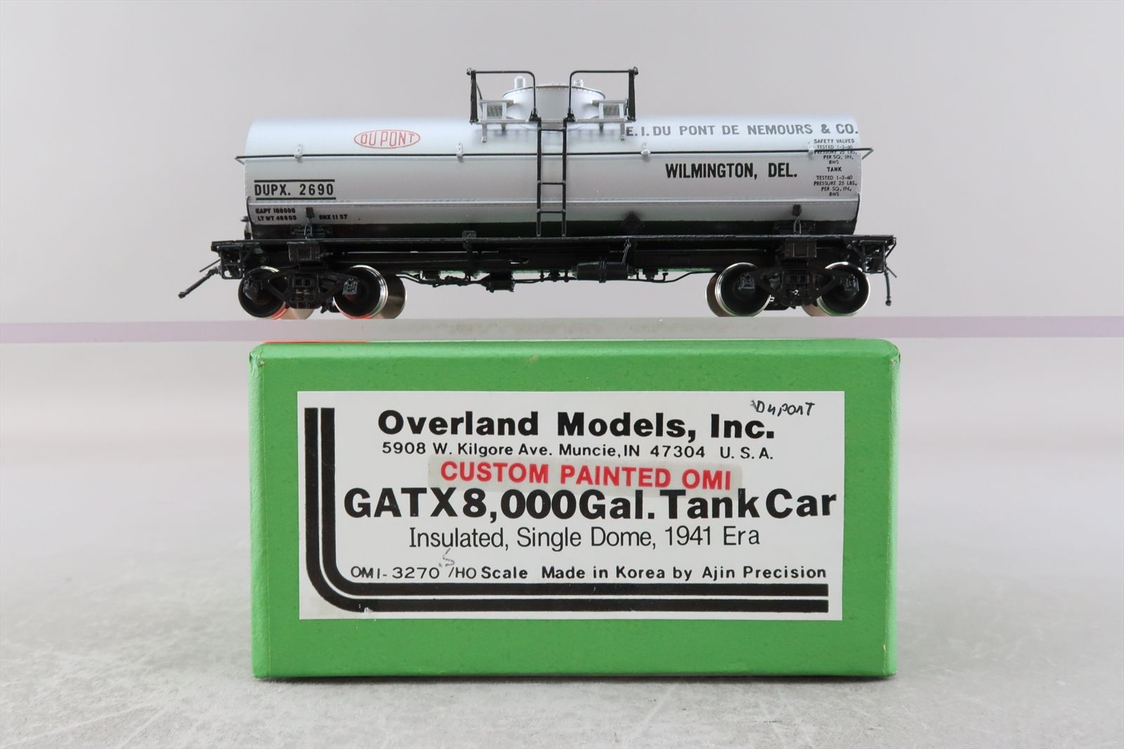 HO Brass Model - OMI 3270.5 GATX DuPont 8000 Gallon Single Dome Tank ...