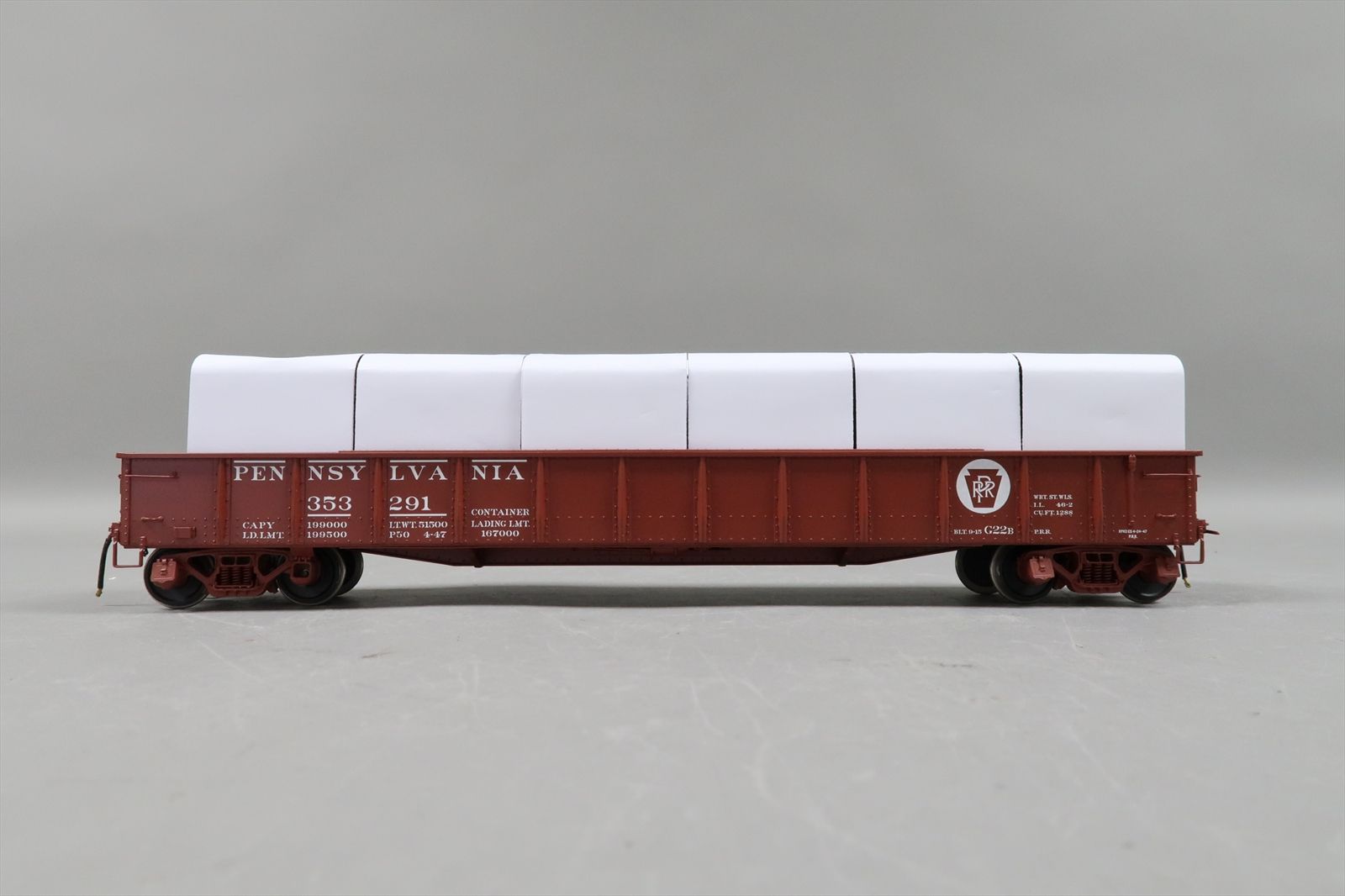 O Brass Model - Kohs & Co. Pennsylvania PRR G22b Gondola w/ Containers ...