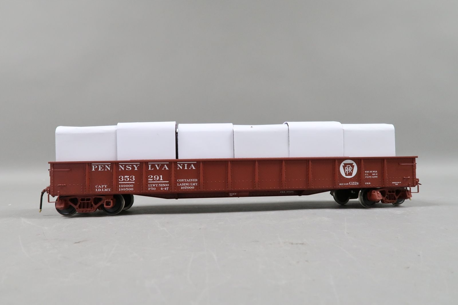 O Brass Model - Kohs & Co. Pennsylvania PRR G22b Gondola w/ Containers ...