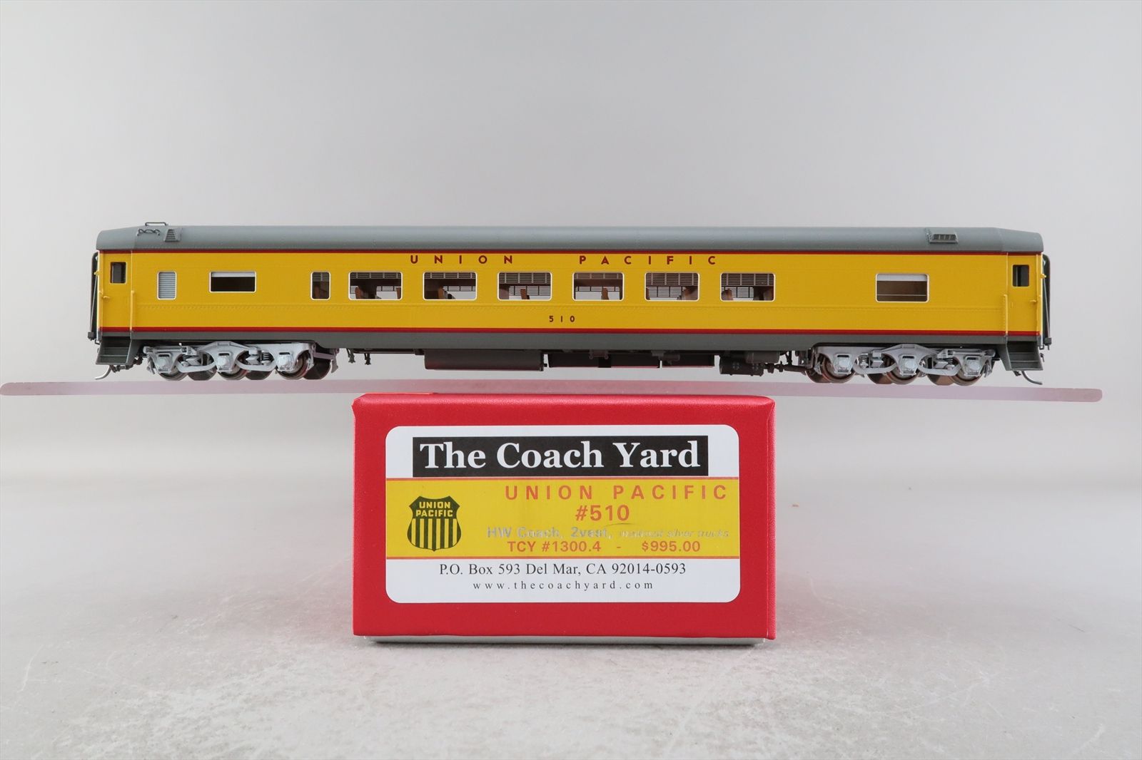 HO Brass Model - TCY 1300.4 UP Union Pacific HW Heavyweight 2 Vestibule ...