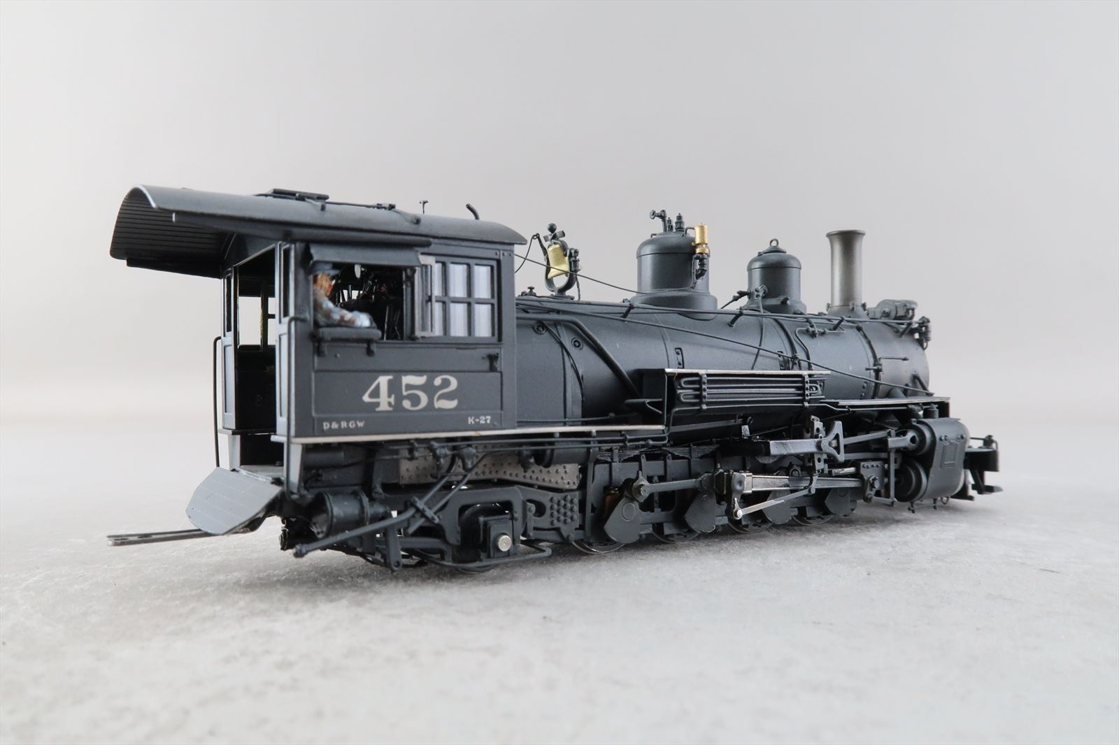 Sn3 Brass Model - P-B-L D&RGW Rio Grande K-27 2-8-2 Circa 1939 - 1940 #452 - F/P + Pro Weathered ...