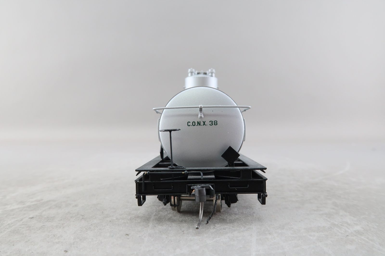 Sn3 Brass Model - P-B-L CONX CONOCO Wide Frame Tank Car Single Dome Silver / Green #38 - F/P ...