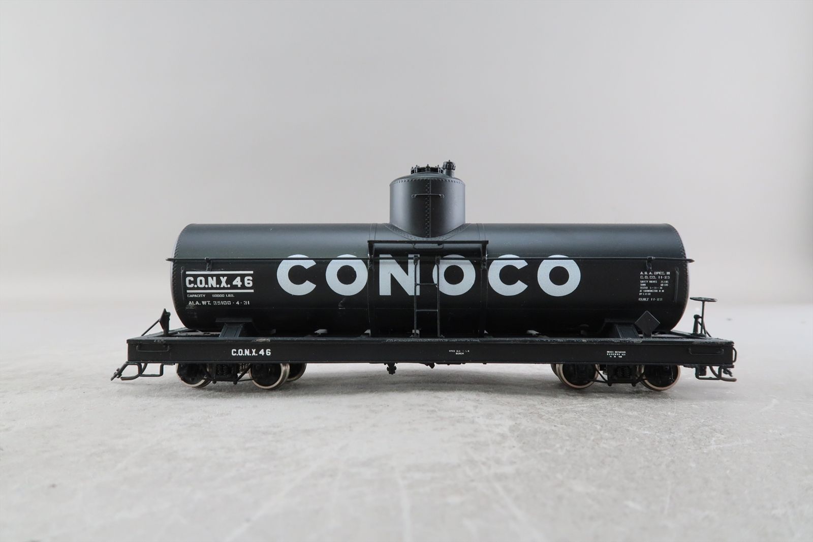 Sn3 Brass Model - P-B-L CONX CONOCO Wide Frame Tank Car Single Dome #46 ...