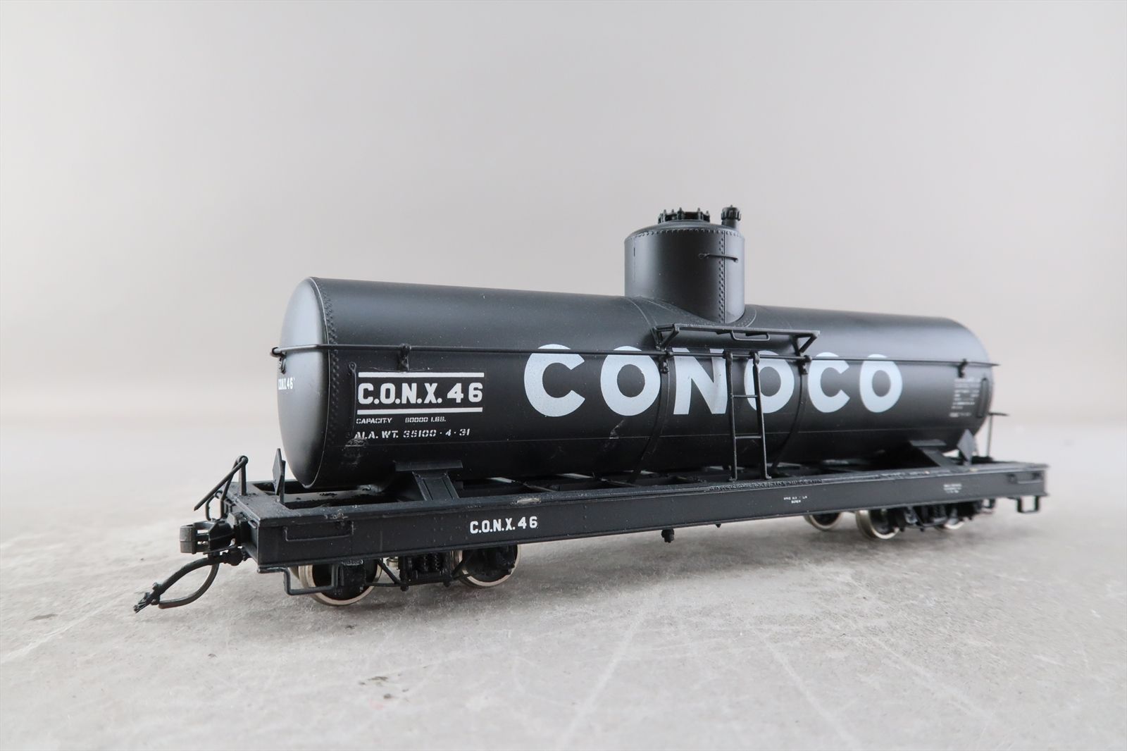 Sn3 Brass Model - P-B-L CONX CONOCO Wide Frame Tank Car Single Dome #46 ...