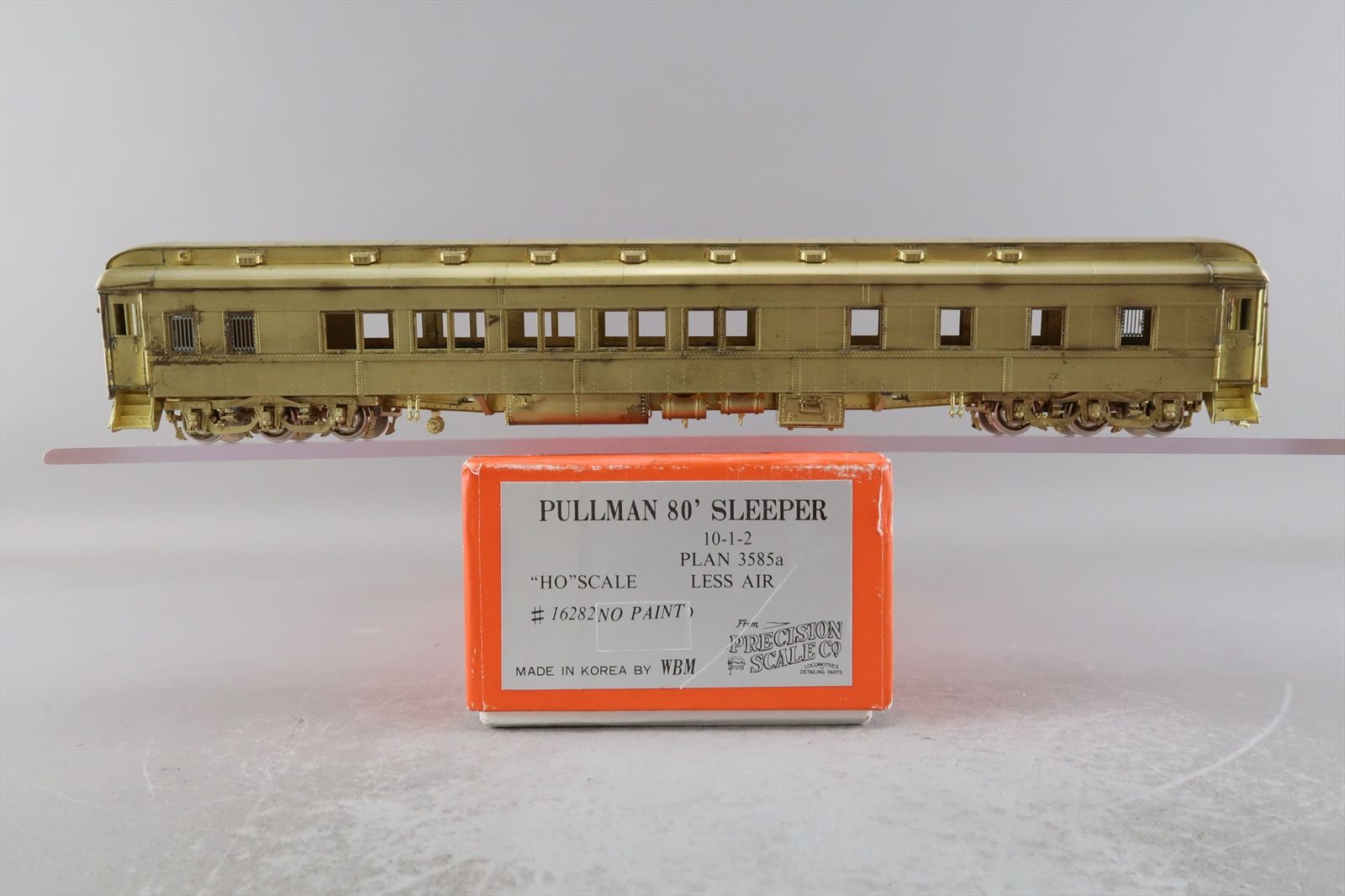 HO Brass Model - PSC 16282 10-1-2 Sleeper Pullman Plan 3585A No Air - Unpainted - 1993 Run ...