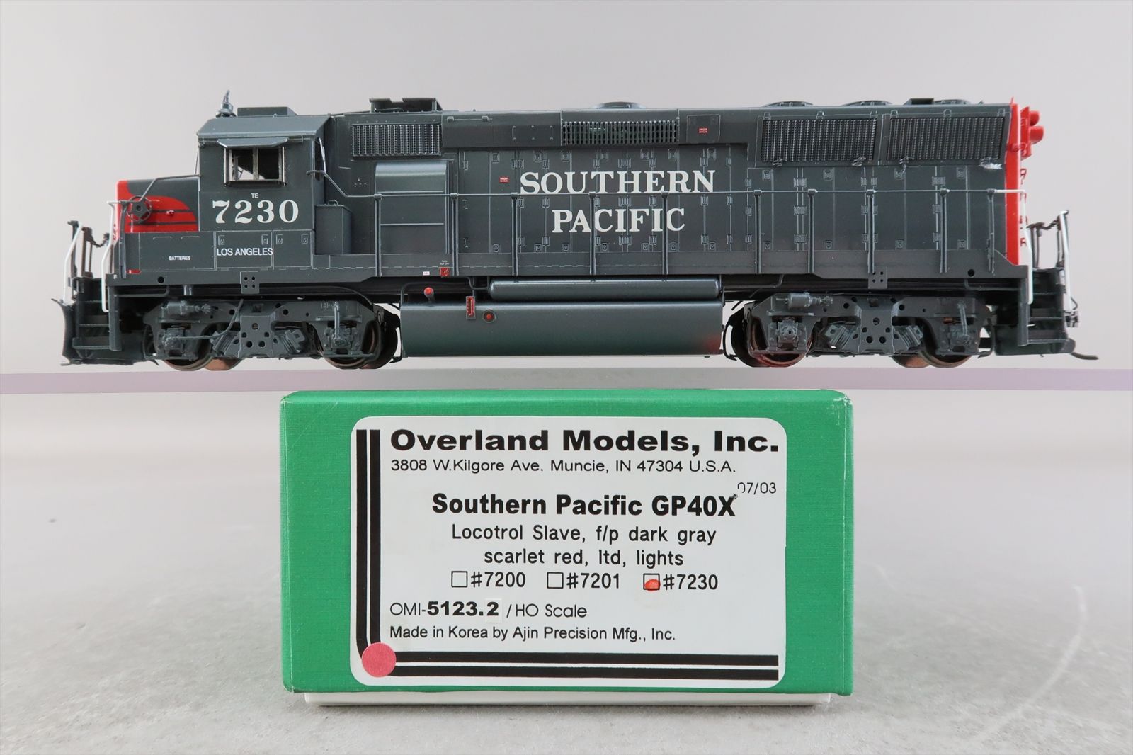 HO Brass Model - OMI 5123.2 SP Southern Pacific GP40X Locotrol Slave ...