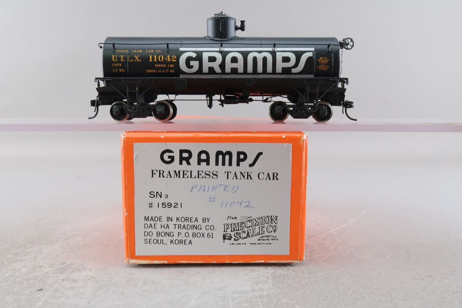 Sn3 Brass Model - PSC 15921 Gramps Framless Tank Car #11042 - Custom ...