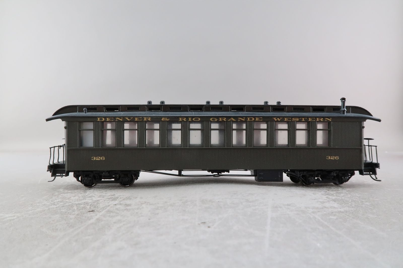 Sn3 Brass Model - PSC 15939-1 D&RGW Rio Grande Open Platform Coach #326 ...